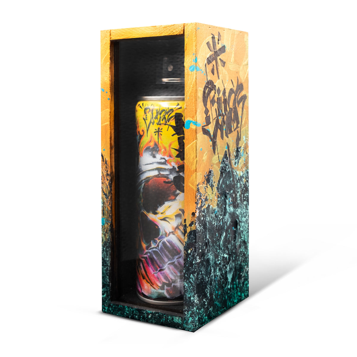 Chaz Bojórquez HAND-EMBELLISHED GOLD "Limited Edition MTN Spray Paint ...