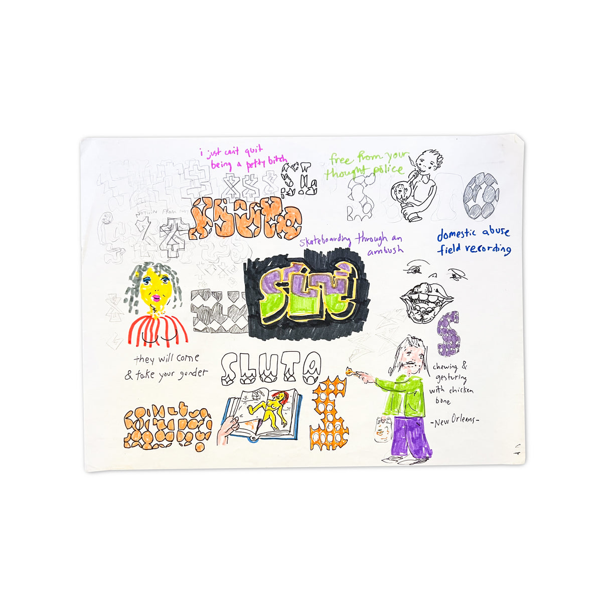 Elberto SLUTO Muller "Untitled 11" Original Sketchbook Page - BEYOND ...