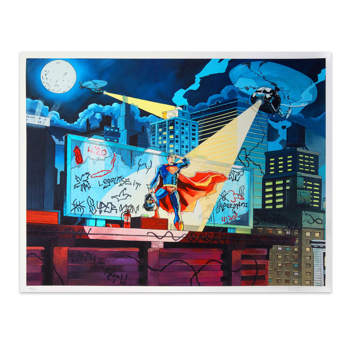 PRIEST "It's a Bird! It's a Plane! Dude is he Tagging?" print - BEYOND ...